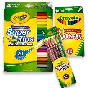 Crayola | Other | Crayons Super Tips Crayola Markers Crayola Twistables ...